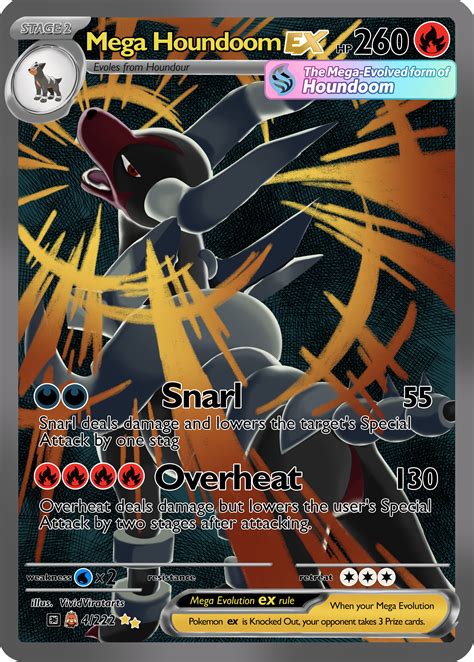 Pokemon Mega Evolution Houndoom Card Chibi Mega Houndoom By