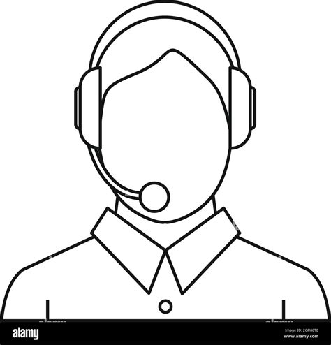 Man Work Headset Phone Stock Vector Images Alamy
