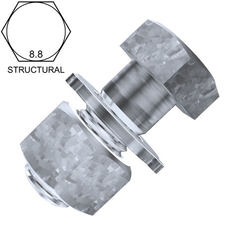 Structural Bolt Assy M16x40mm Galvanised Class 88 Collier And Miller