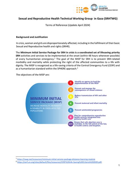 Sexual And Reproductive Health Technical Working Group In Gaza Srhtwg