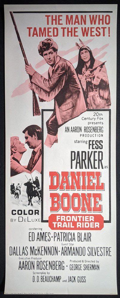 Daniel Boone 1966 Movie Posters And Daybills Printed And Written Material