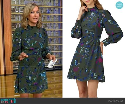 Wornontv Laras Green Floral Long Sleeve Dress On Good Morning America