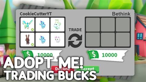 How To Trade Bucks In Adopt Me 🤑 Trade Money On Adopt Me Roblox Bucks