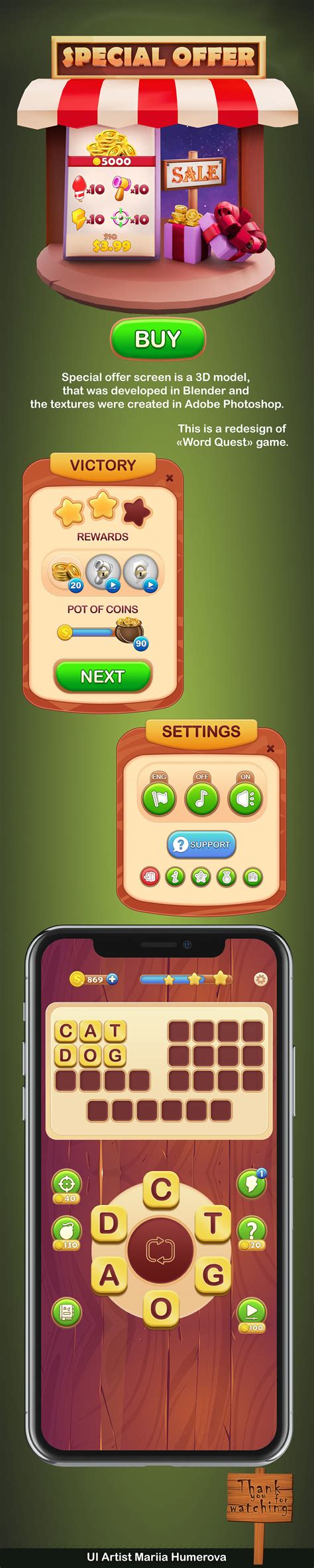 UI Redesign Of Word Game On Behance