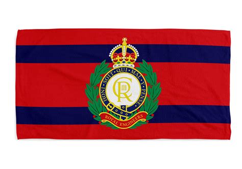 Corps Of Royal Engineers British Army Flag Design Beach Towel T Etsy