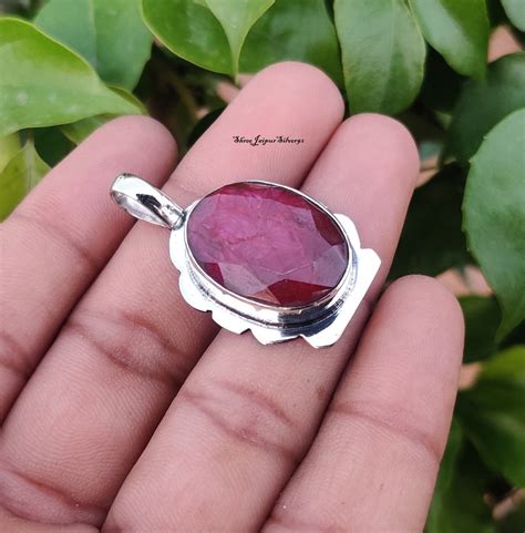 Ruby Silver Pendent 925 Sterling Silver Pendent Beautiful Pendent Stylish Pendent Nice Ruby Silver Pendent 925 Sterling Silver Pendent Beautiful Pendent Stylish Pendent Nice