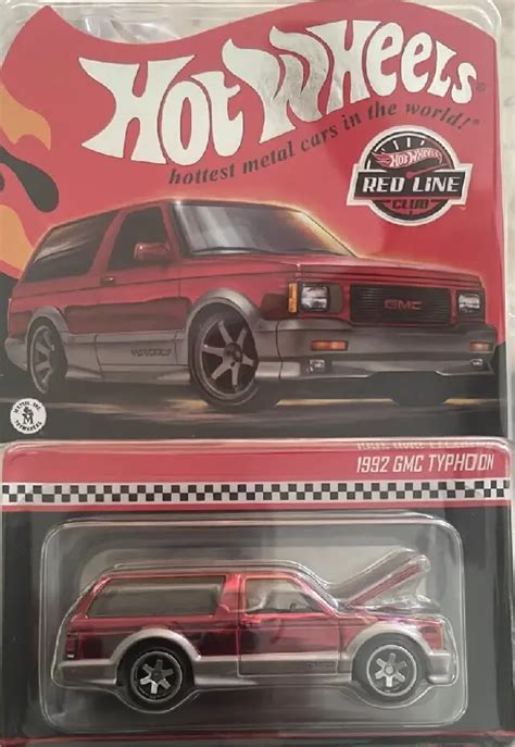 Mattel Hot Wheels Red Line Club Rlc 1992 Gmc Typhoon Red Ref