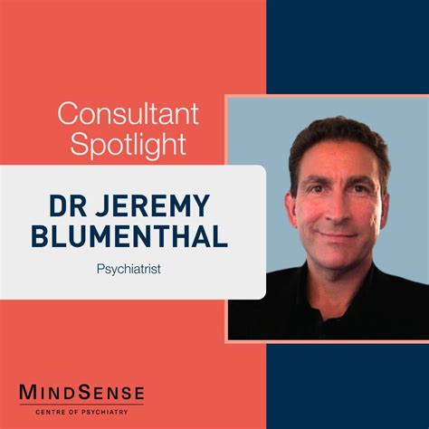 A Very Warm Welcome To Dr Jeremy Blumenthal Joining Mindsense Centre Of Psychiatry And Lex Medicus