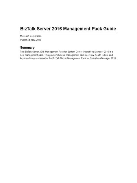 biztalk server 2016 monitoring management pack guide pdf system