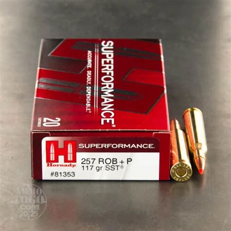 20rds 257 Roberts Hornady 117gr P Sst Superformance Ammo Top Tier