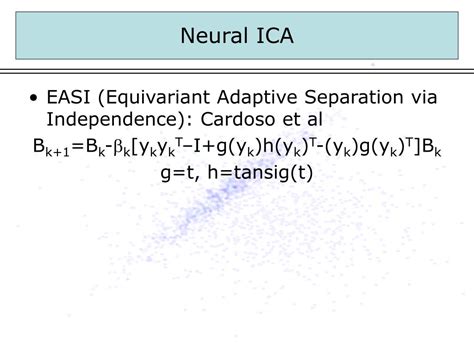 Ppt Principal Component Analysis And Independent Component Analysis In Neural Networks