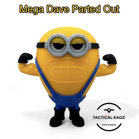👹 Mega Dave Minion Despicable Me Character Parted Out・ Stl File For 3d Printing・cults