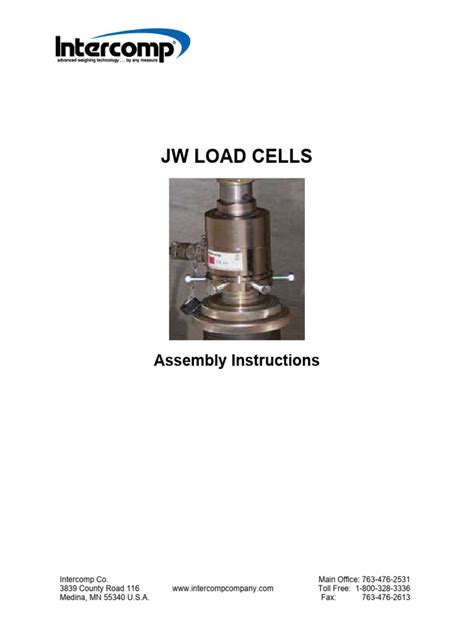 Jw Load Cell Assembly Guide Pdf Electrical Connector