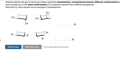solved indicate whether the pair of structures shown