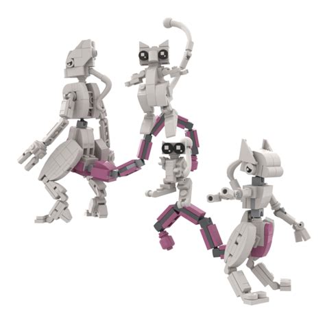 Lego Moc Mewtwo And Mew By Brickfolk Rebrickable Build With Lego