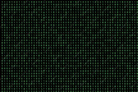 Premium Photo Binary Code Grid From Bright Green Digits On Black Background Matrix Style