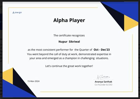 Nupur Singh Sikriwal On Linkedin Quarterperformer Recognition