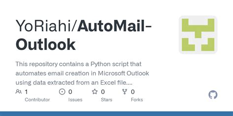 Github Yoriahiautomail Outlook This Repository Contains A Python Script That Automates Email