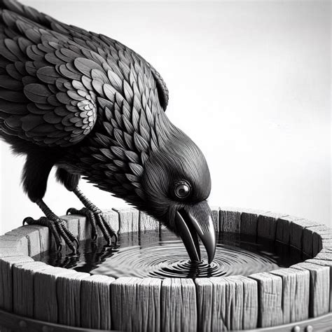 A Crows Thirst Quenched A Tale Of Perseverance And Problem Solving 🐦💦