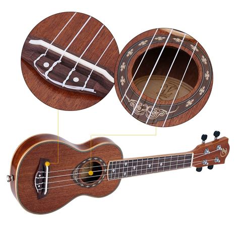 21 Ukulele 42mm Slim Soprano Ukelele Sapele Body Vicedeal