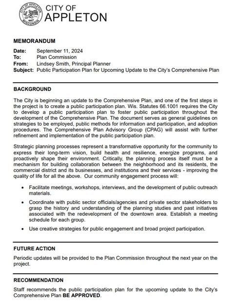 City Plan Commission Meeting 09112024 Will Vote On Public