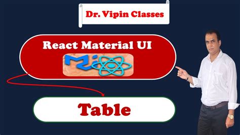 34 React Material Ui Table Dr Vipin Classes Youtube