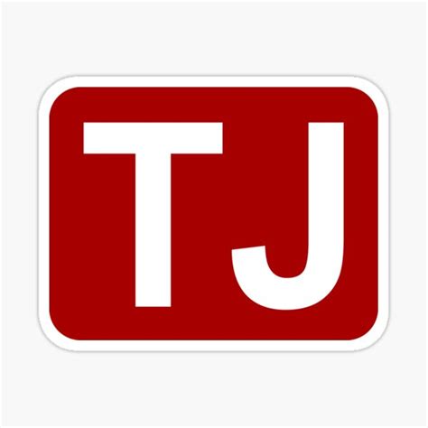 Tj Initials White Letters Sticker For Sale By Jeallan Redbubble