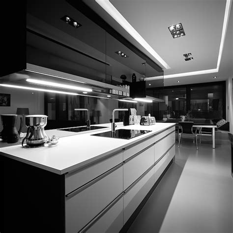 Kitchen Interior Design Premium Ai Generated Image