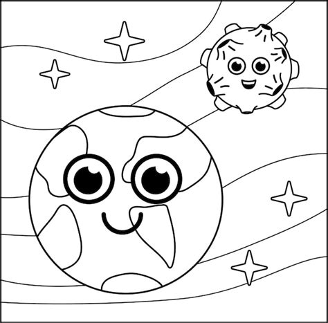Moon And Earth Coloring Pages [2025]