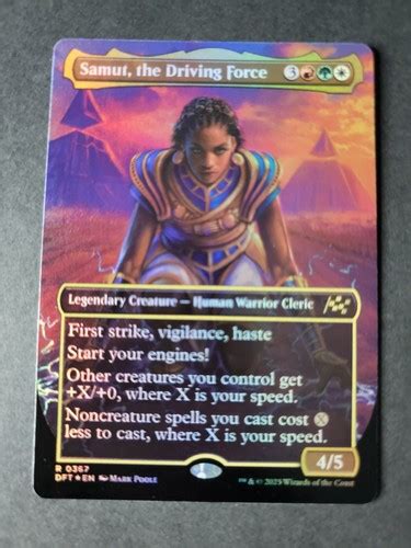 Samut The Driving Force Borderless Foil Rare Mtg Aetherdrift Ebay