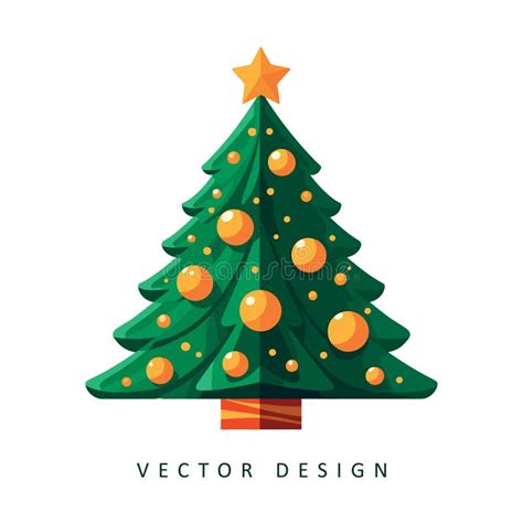 Christmas Tree Minimalist Vector Design Ai Generated Stock Vector