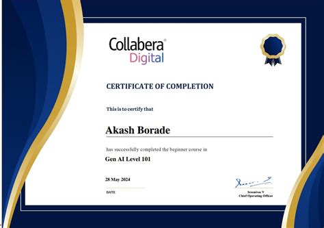 Finished Generative Ai Course With Collabera Digital Akash Borade