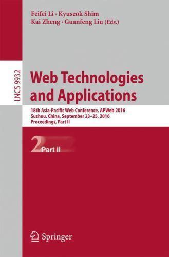 Lecture Notes In Computer Science Ser Web Technologies And