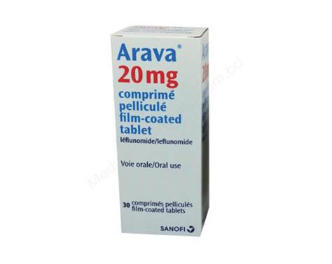 Leflunomide Arava 100mg10mg20mg Rx Medicine For World