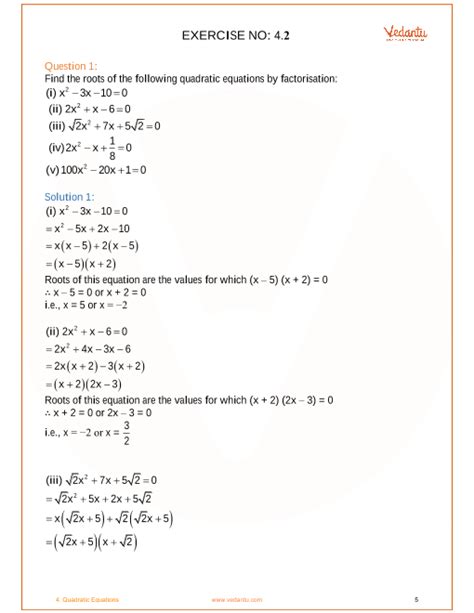 Quadratic Equation Examples And Answers Pdf Tessshebaylo
