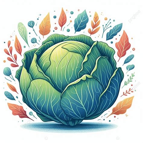Green Cabbage Background Healthy Vegetarian Fresh And Delicious