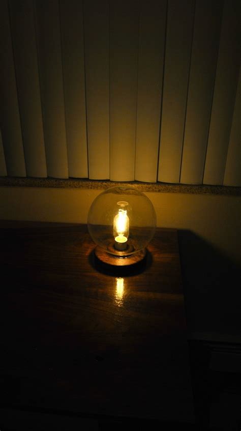 Walnut Mood Lamp With Edison Bulb Maker Marketplace