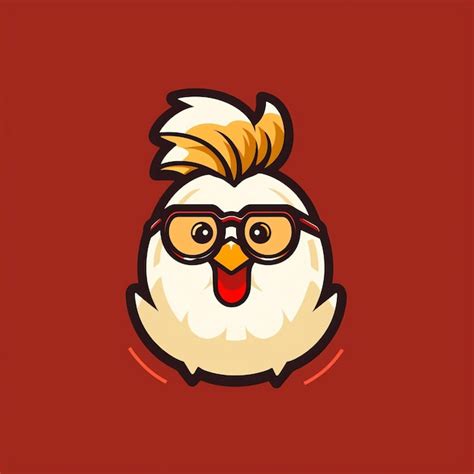 Premium Ai Image A Cartoon Of A Chicken Wearing Glasses