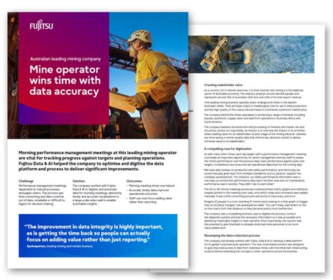 Customer Stories Australian Mining Company Fujitsu Global