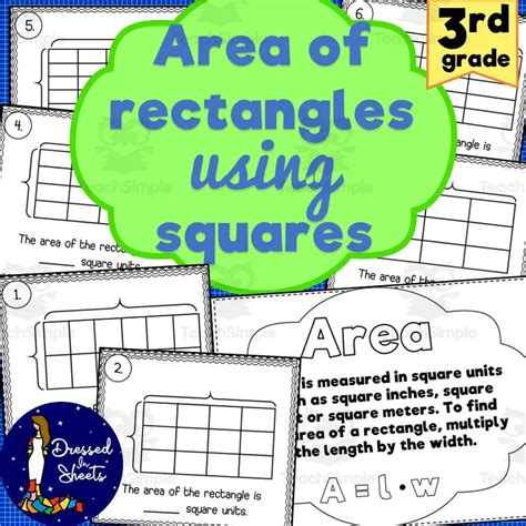 3rd Grade Area Of Rectangles Using Squares By Teach Simple