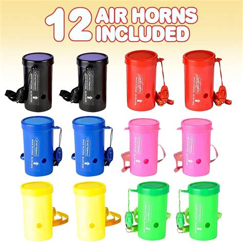 3 Mini Air Horns Pack Of 12 Noisemakers For Sporting Events Part