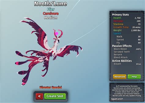 Noctlalune Species Noctlalune Creatures Of Sonaria Roblox Ebay