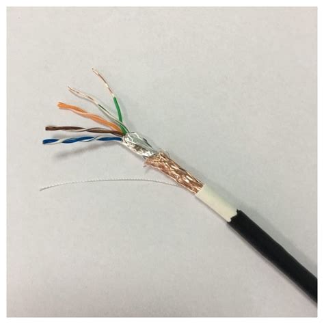 305m Roll Black Solid Copper Uv Protected Stp Cat5e Cable Outdoor Use