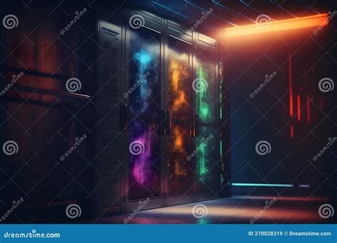 Server Racks In Computer Network Security Server Room Data Center