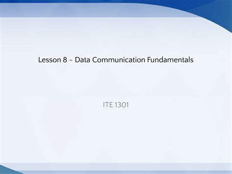 Solution Data Communication Fundamentals Ndt In Ict National College