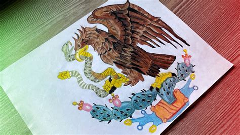 Como Dibujar El Escudo Nacional De México Youtube