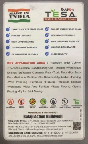 18 Mm Action Tesa Boilo For Home Size Sq Ft 8 X 4 At ₹ 140sq Ft