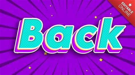 Back Text Effect Generator