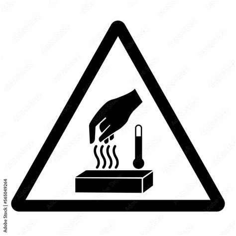 Caution Hot Surface Do Not Touch Symbol Sign Vector Illustration