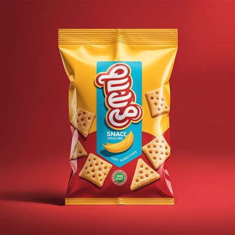 Realistic 3d Packaging Of Crispy Snacks Vector Premium Ai Generated Image